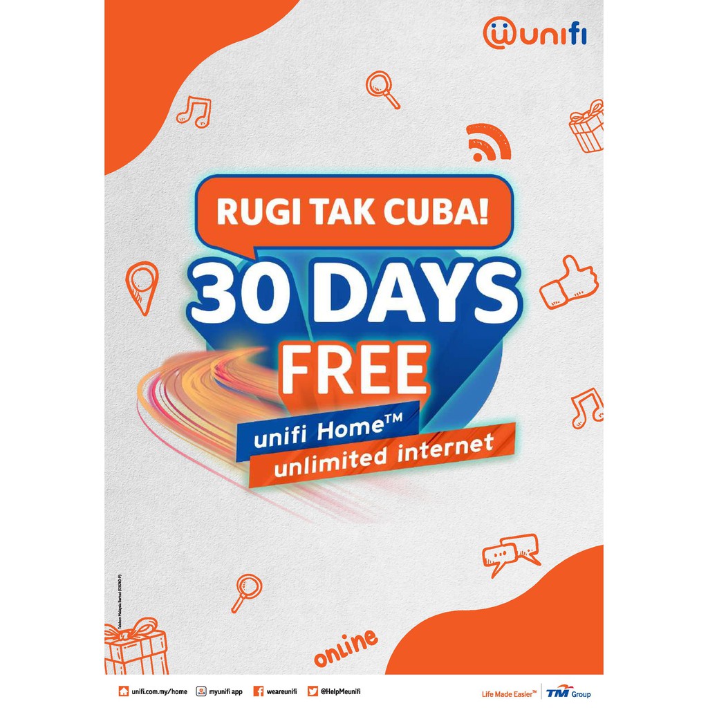 Unifi Maxis Home Fibre 100 300 500 Mbps 1 Gbps Unlimited Internet ...