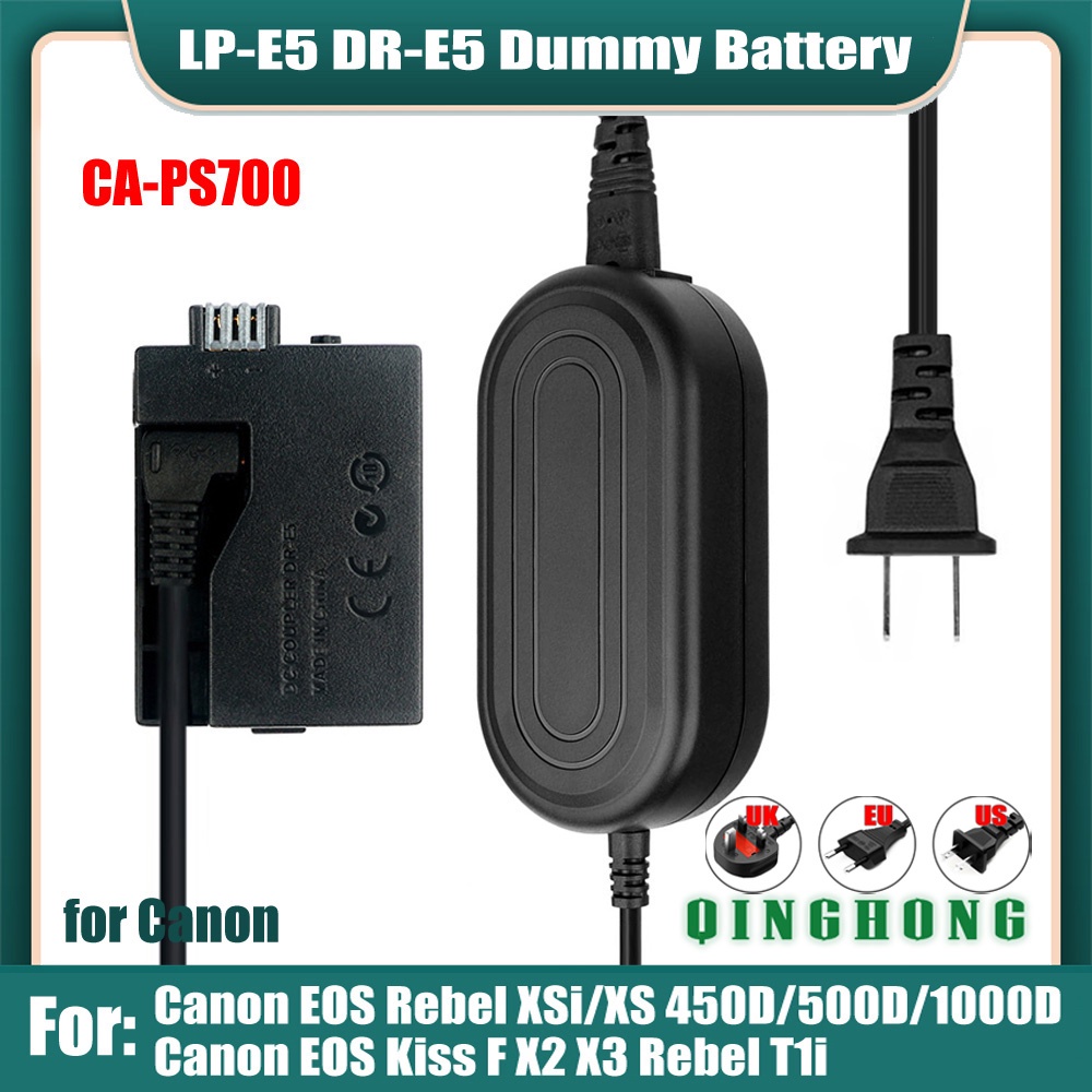 Lp E5 Dummy Battery Dr E5 Dc Coupler And Ack E5 Ca Ps700 Ac Power Adapter