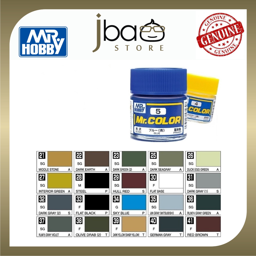 Mr. Hobby Mr.Color C21 - C41 10ml Color Paint Air Brush Gundam ...
