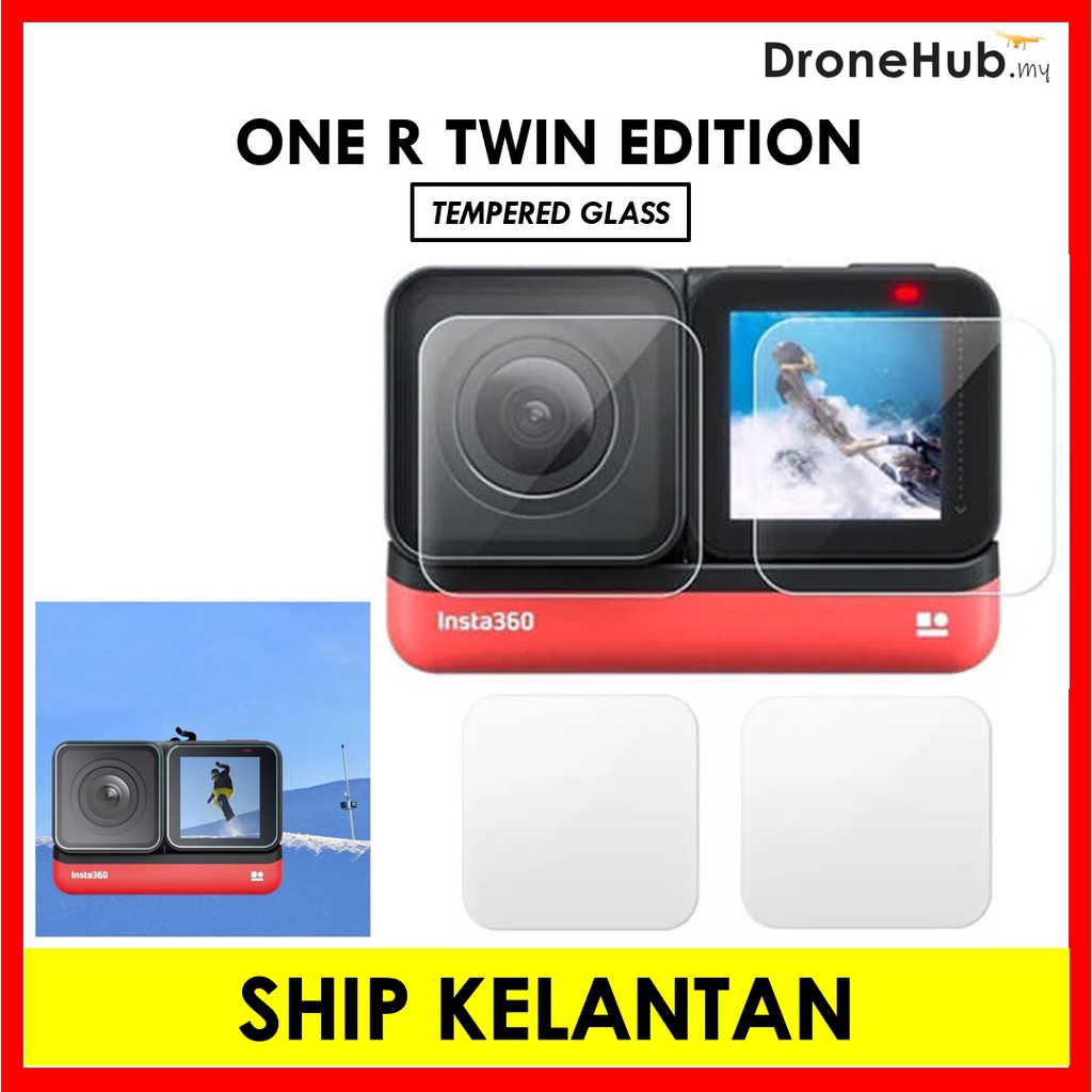 Insta360 One R Twin Edition Tempered Glass Screen Protector Film Lens Protector ( Ship From ...