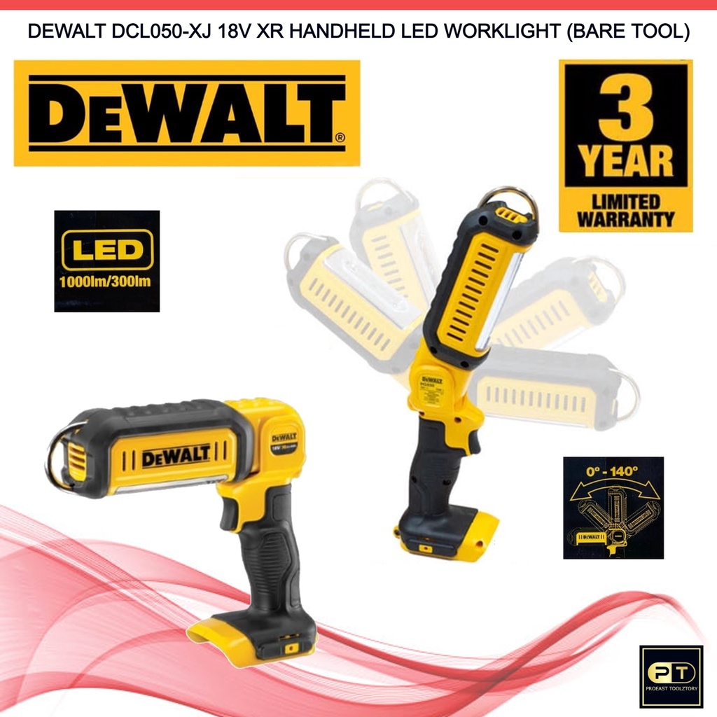 Dewalt DCL050-XJ 18V/20V XR Handheld LED Worklight Lampu LED Work Light ...