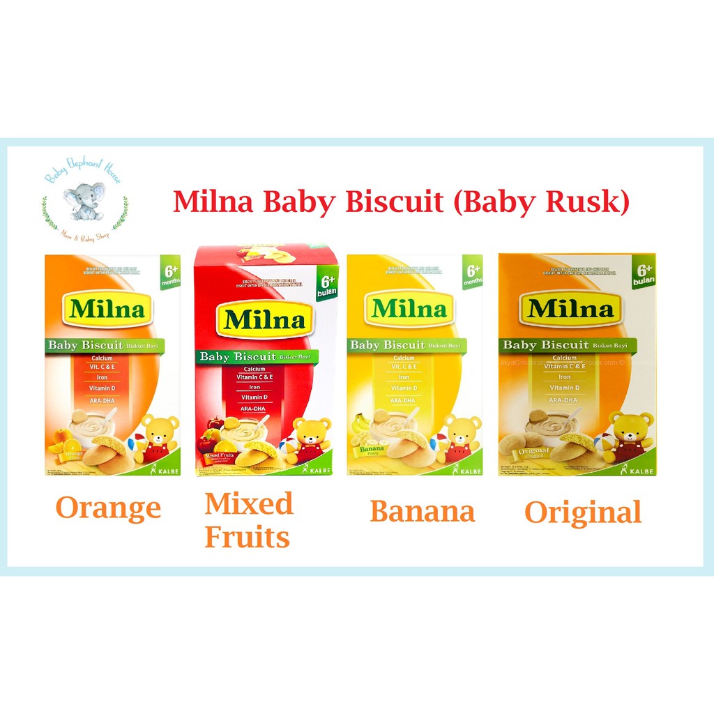 Milna Baby Biscuit & Baby Rusk 260g | Shopee Malaysia