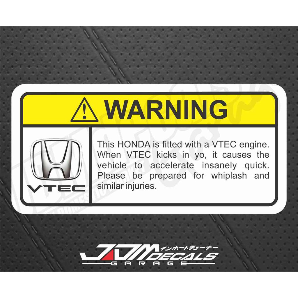 Funny Vtec Stickers Vtec Stickers Etsy