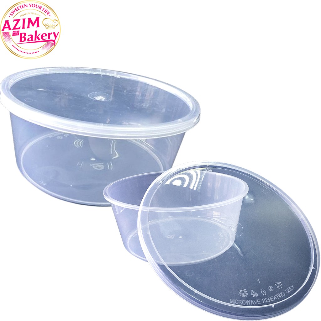 Plastic Round Food Container Rc-3000Ml (10Pcs | 30Pcs) Bekas Makanan ...
