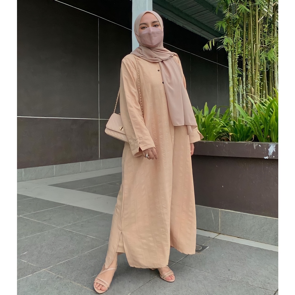 Jasmine Kaftan Haurabelle material ironless | Shopee Malaysia