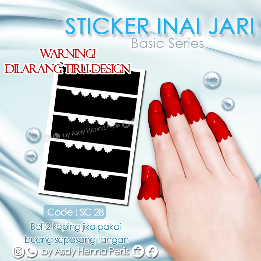 [READYSTOCK] Sticker Inai Jari Finger Cap Celup Pengantin DIY ASDY ...