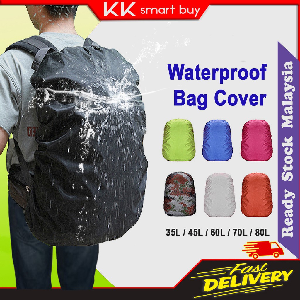 Waterproof Bag Cover Outdoor Camping Hiking Backpack Pack Rain Hujan ...