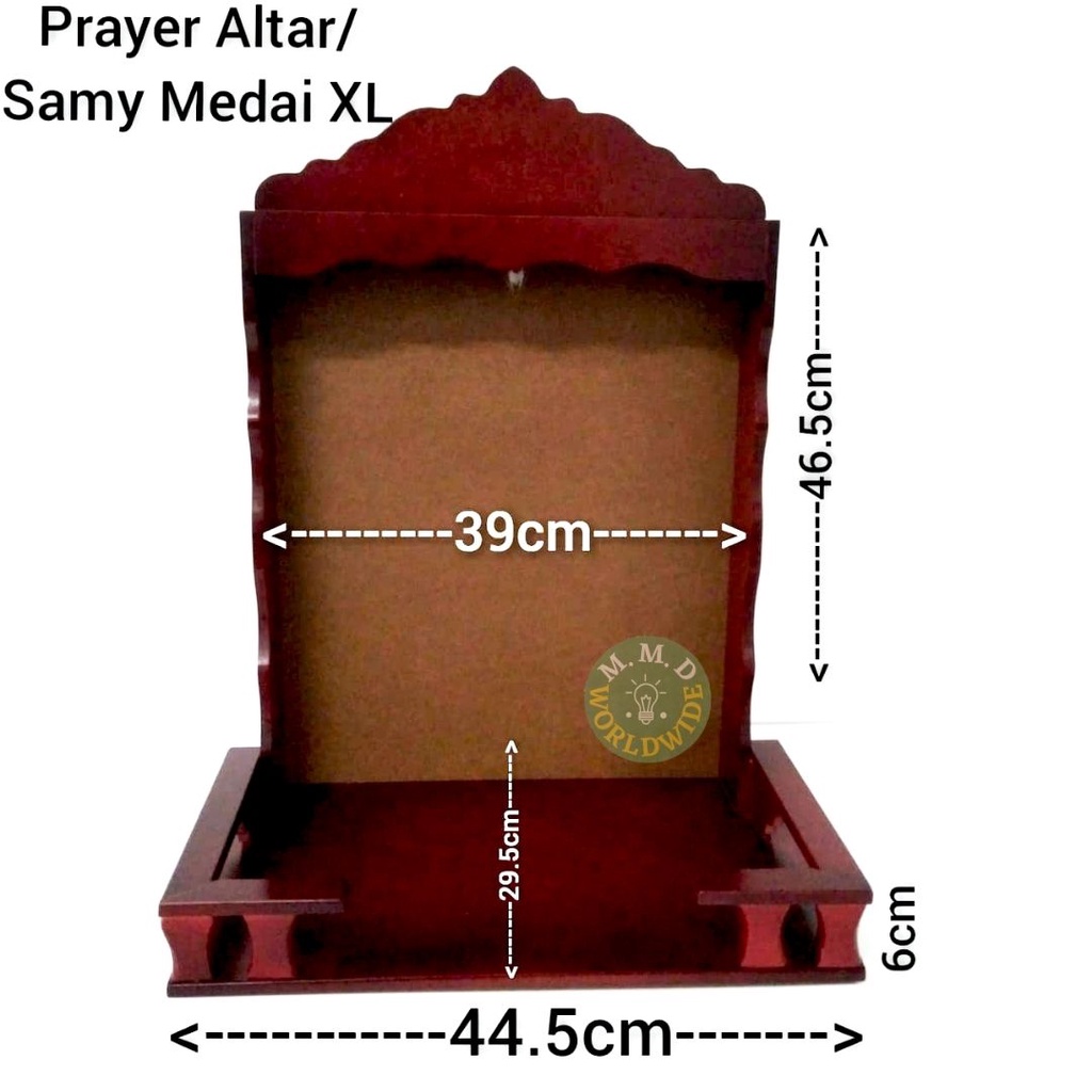 PRAYER ALTAR/SAMY MEDAI / Mandir - XL (With Brown Background) | Shopee ...