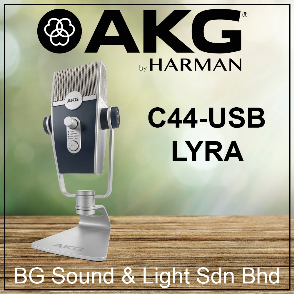 AKG LYRA Multi-pattern USB Microphone (C44-USB / C44USB / C44) | Shopee ...