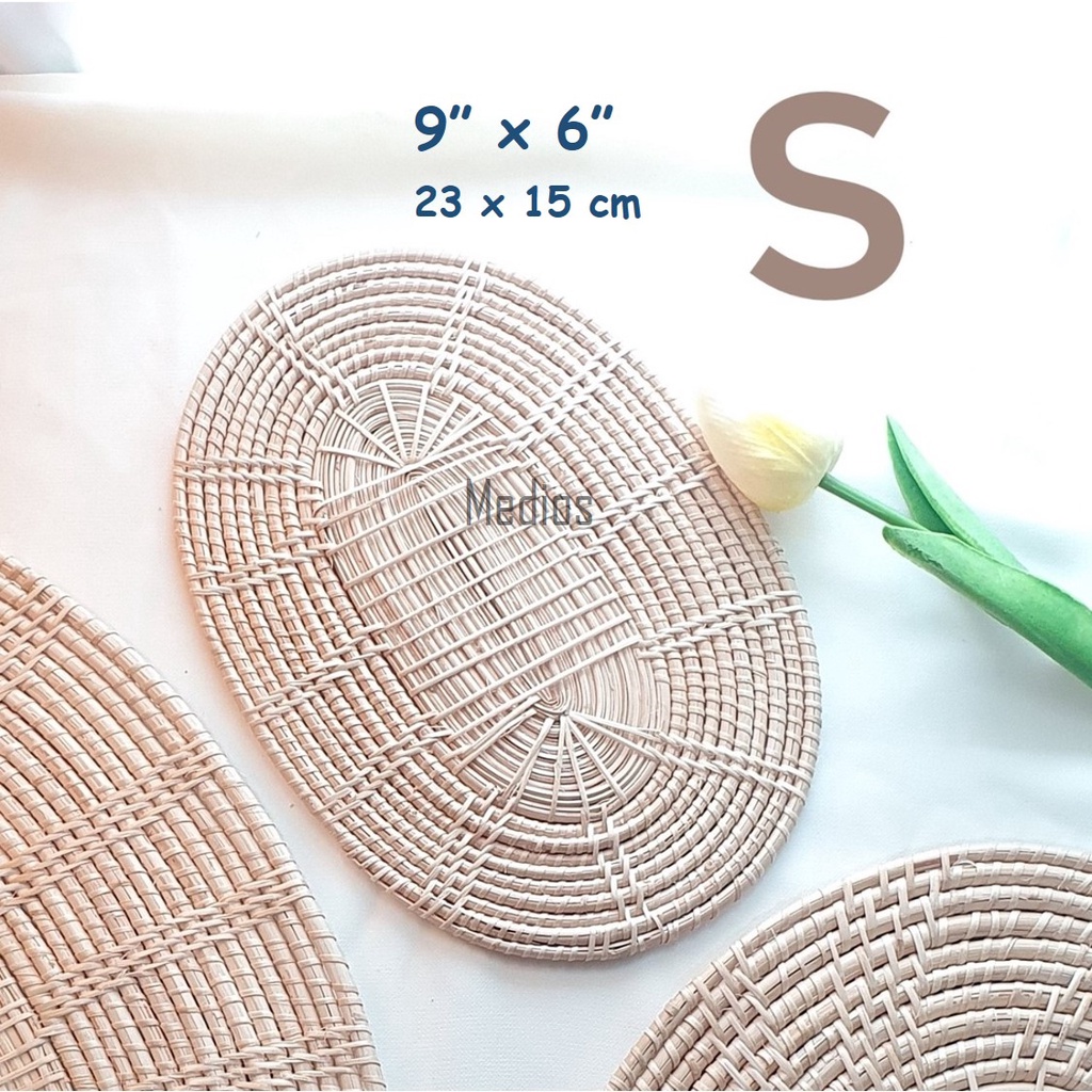 Alas Pinggan Periuk Rotan Dulang Rotan Anyaman Berbentuk Bujur ...