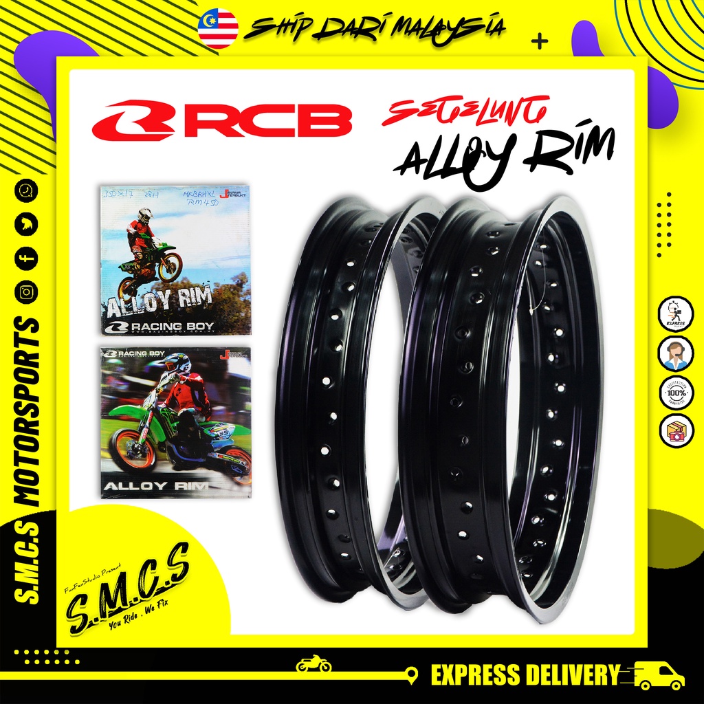 [1PC/Segelung] Racing Boy RCB RB Alloy Rim 36/28 Hole Size 17" 100% ...