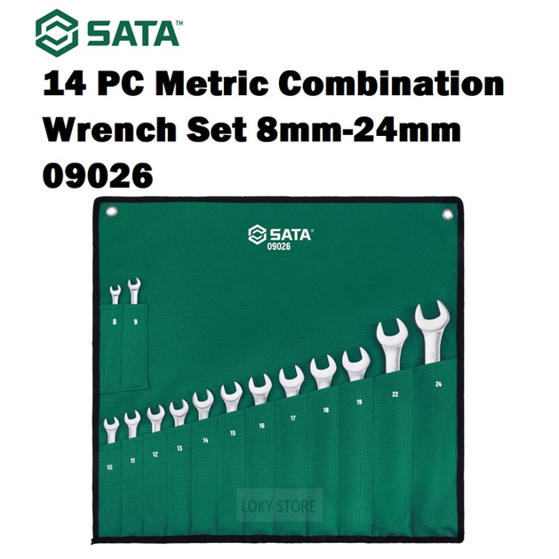 SATA 14PC Metric Combination Wrench Set 09026 | Shopee Malaysia