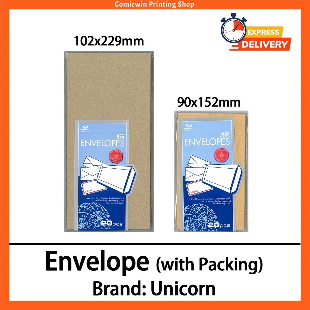 Unicorn Envelope A4 Size 4x9 inch 3.5x6 inch (Premium Quality Thickness ...