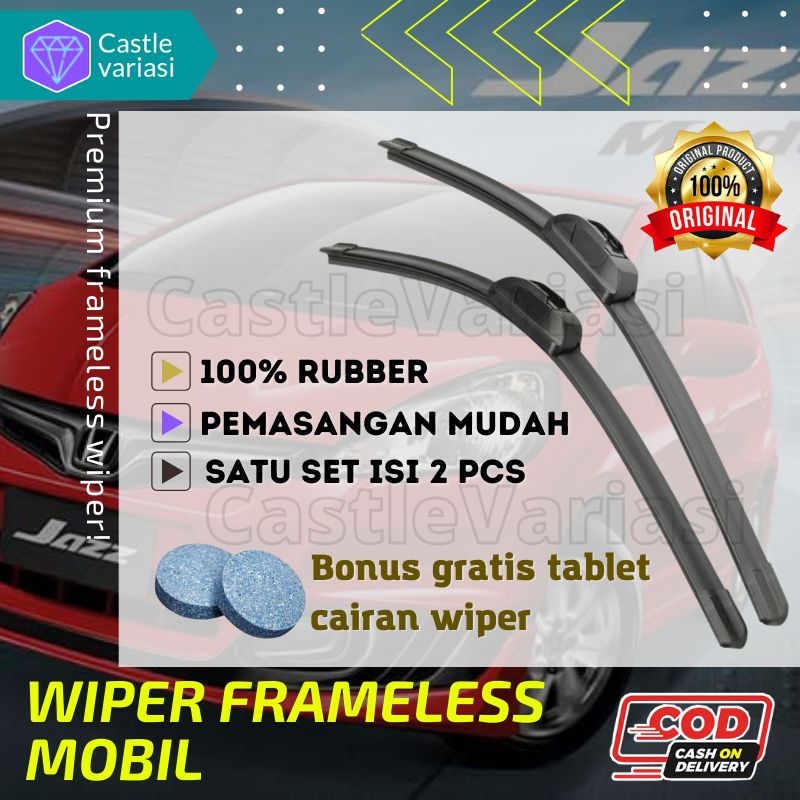 Banana MODEL CAR FRAMELESS WIPER size 14 16 17 18 19 20 21 22 24 26 ...