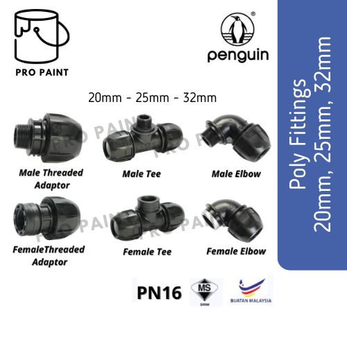 Poly Fitting Poly Pipe Connector HDPE Penguin MTA/ FTA/ Male Elbow ...
