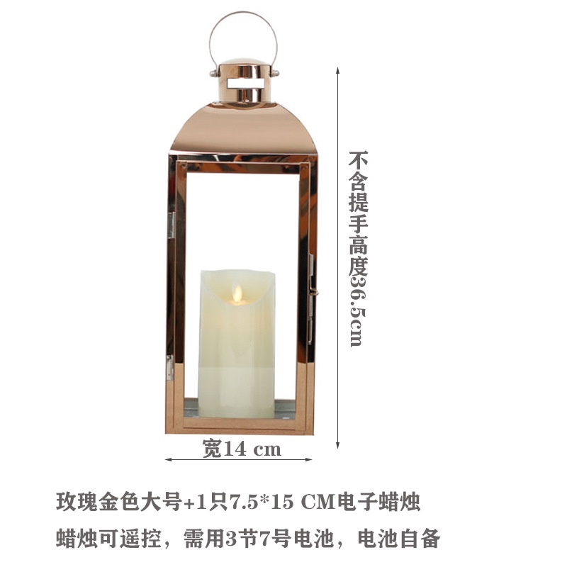 Storm Lantern Stainless Steel Candelabrum Golden Glass Lantern Candle ...