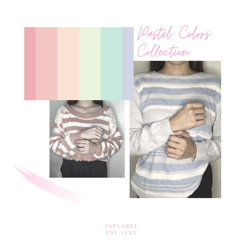 01 KNITTED SWEATERS (Pastel Colors Collection) | Shopee Malaysia