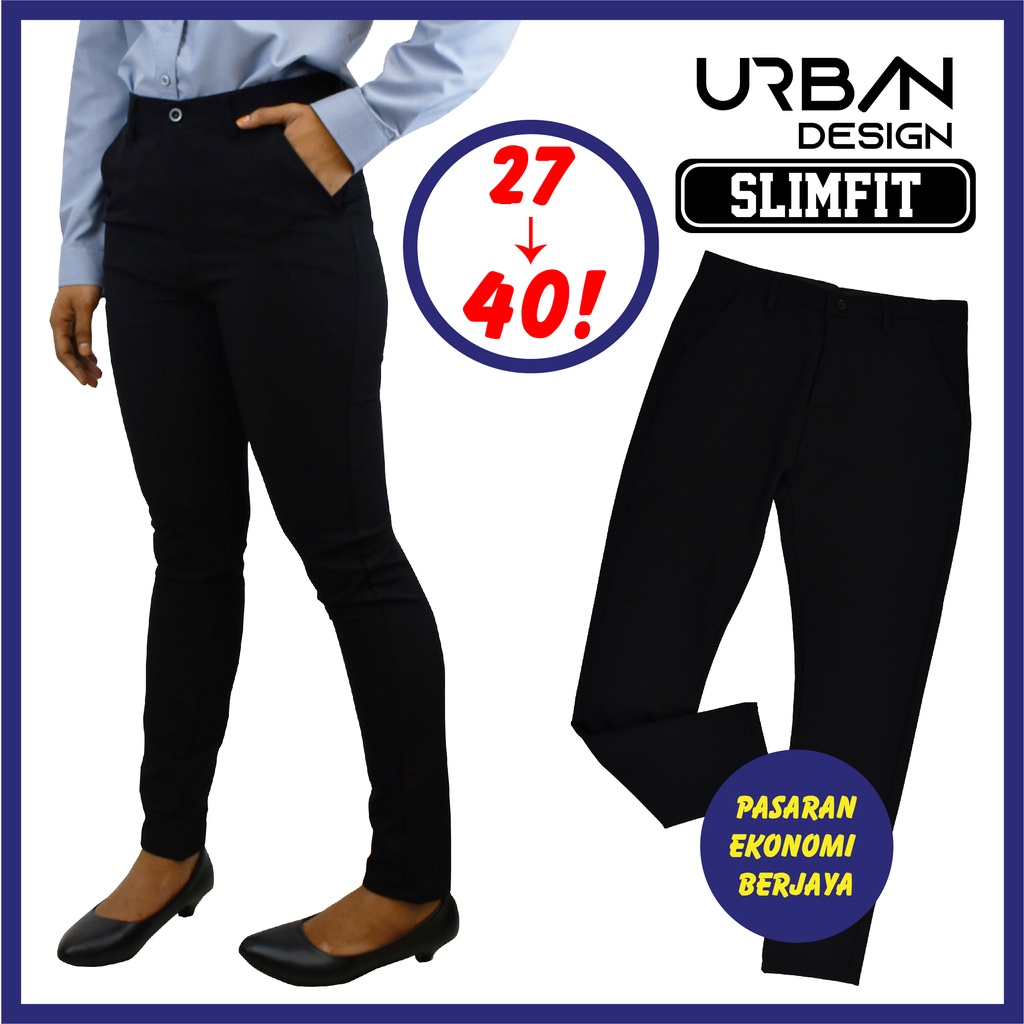 SELUAR SLEK WANITA 5050# SLIM FIT SLACK PANTS WOMEN URBAN DESIGN SELUAR ...