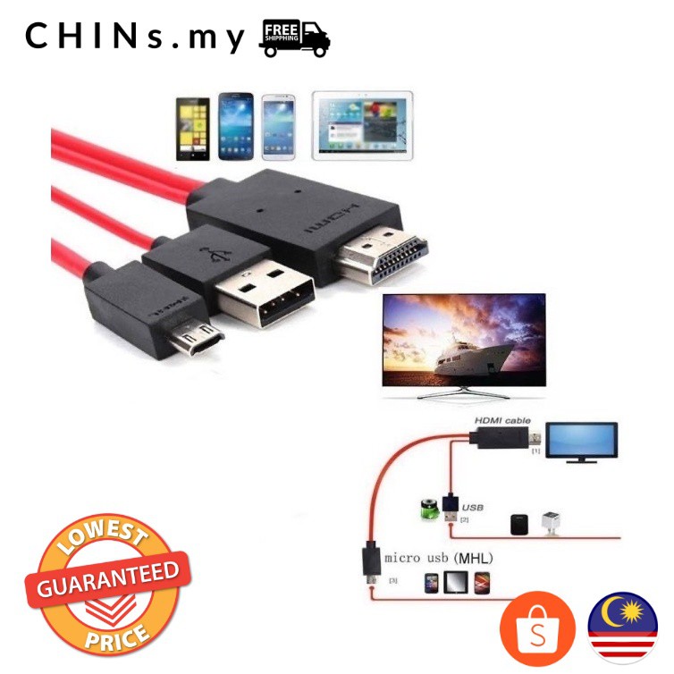 USB Micro MHL To HDMI Converter 1080P Cable Adapter | Shopee Malaysia