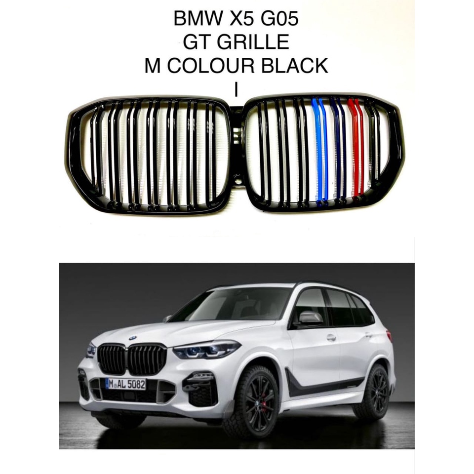 BMW G05 X5 LCI GT 2 LINE M COLOR BLACK GRILLE | Shopee Malaysia