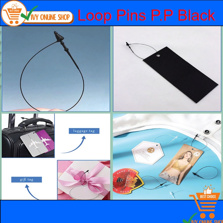 5000 Pcs Transparent Snap Lock Pins Loop Price Tag Fastener Hook Ties ...