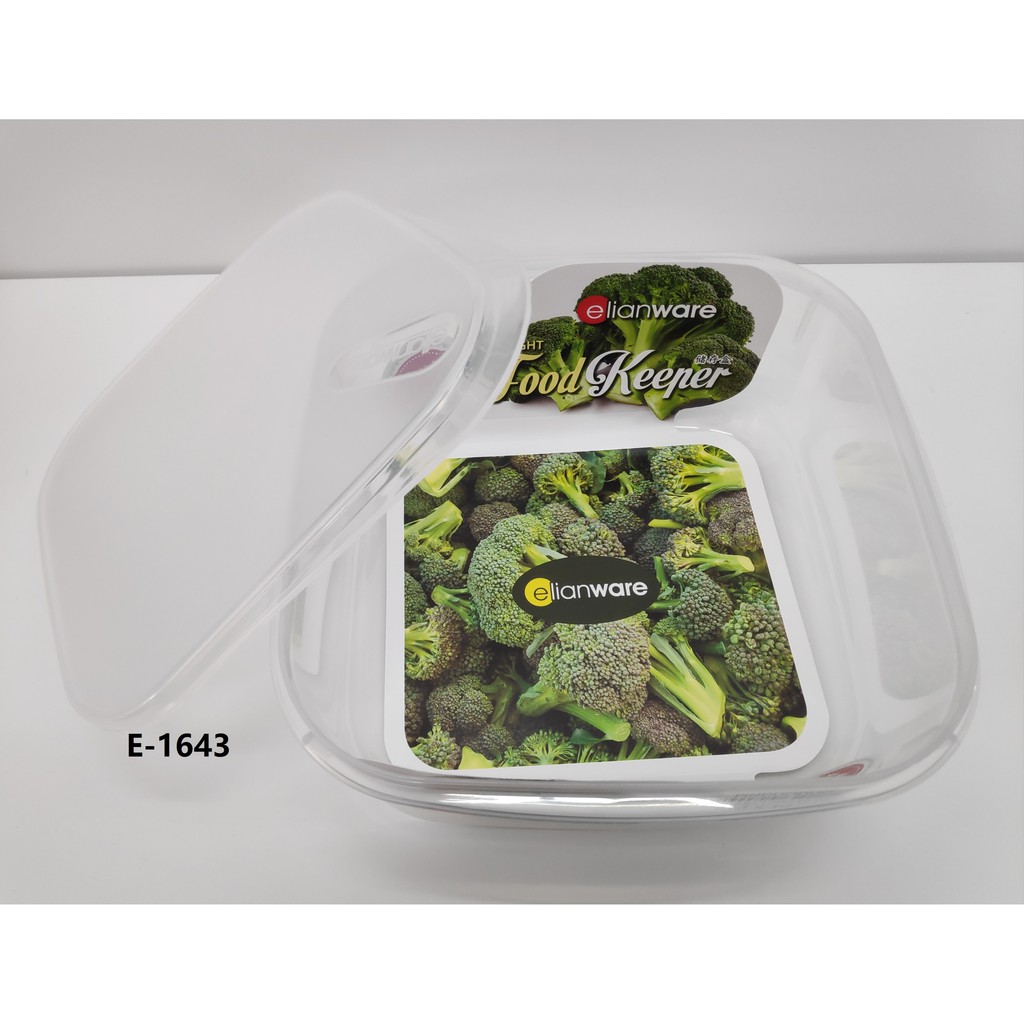 2100ml Transparent Square BPA Free Airtight Food Container /Bekas ...