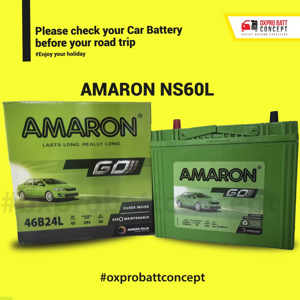 NS60L/R/LS/RS Amaron Go MF Car Battery-HONDA Civic HR-V CR-V,PROTON ...