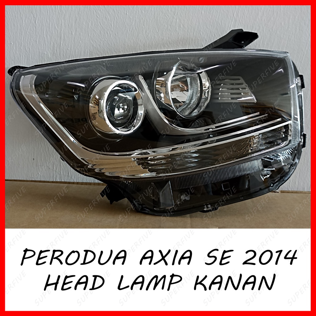 PERODUA AXIA SE ADVANCE (2014 - 2017) HEAD LAMP / LAMPU BESAR / LAMPU ...