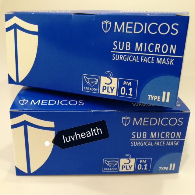 MEDICOS SUBMICRON SURGICAL FACE MASK (ready stock) | Shopee Malaysia