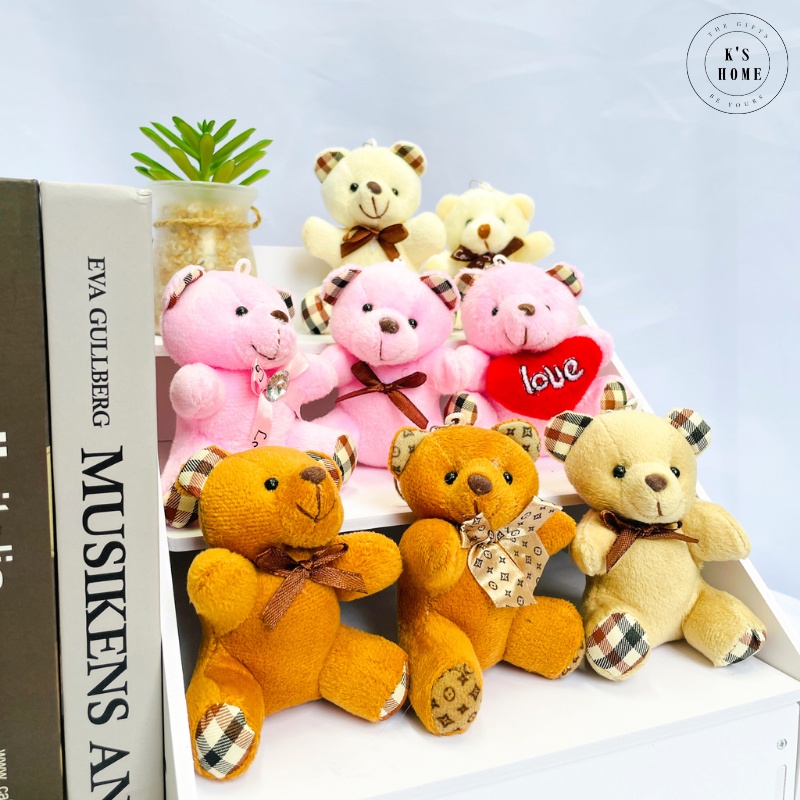 Bouquet Bears Teddy Bear key chain love/ribbon small bear bunga gift ...