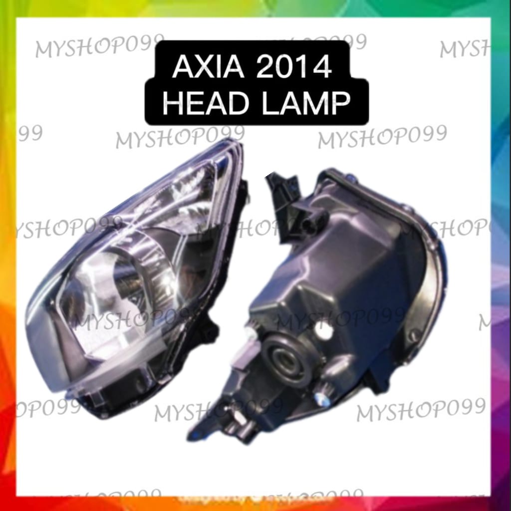 PERODUA AXIA 2014 - 2016 HEAD LAMP LAMPU DEPAN BESAR HEADLAMP NO ...