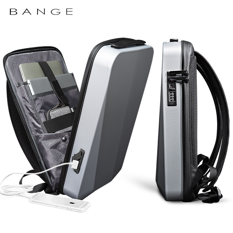 BANGE High Quality Ultra-thin Hard Shell Men Fashion Backpack TSA Smart ...