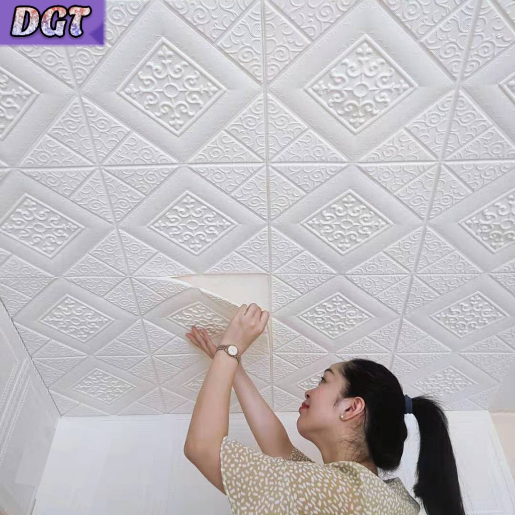 DGT Ceiling Wallpaper dinding 3D waterproof foam wall interior and ...