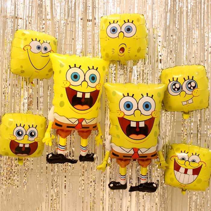 6PCS 32inches Spongebob aluminum balloon + 18 inches square Spongebob ...