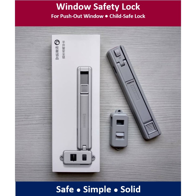 Baby Safety Lock * Window Lock * Child-Safe Window Lock * Push-Out ...