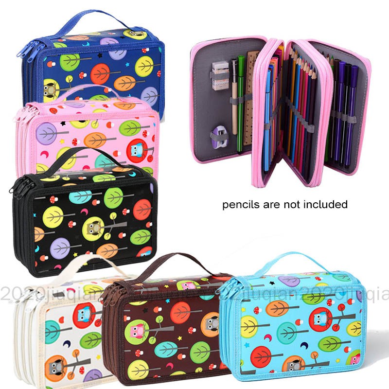 Ready Stock 52 Slots Stationery Pencil Case Large Capacity PU ...
