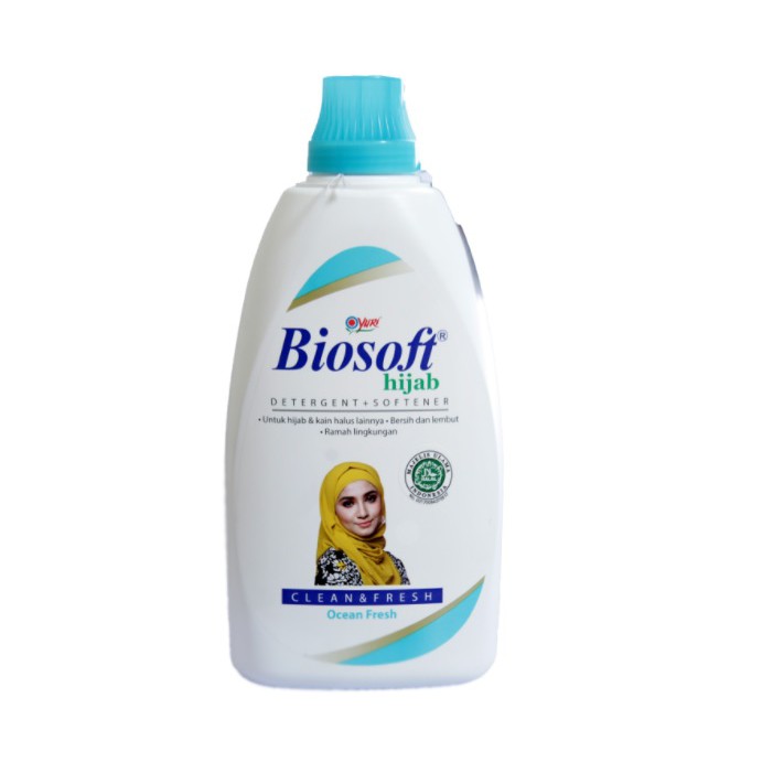 Halal Hijab Detergent Softener | Yuri Biosoft Hijab Bottle 900 | Deterjen Softener Hijab HALAL ...