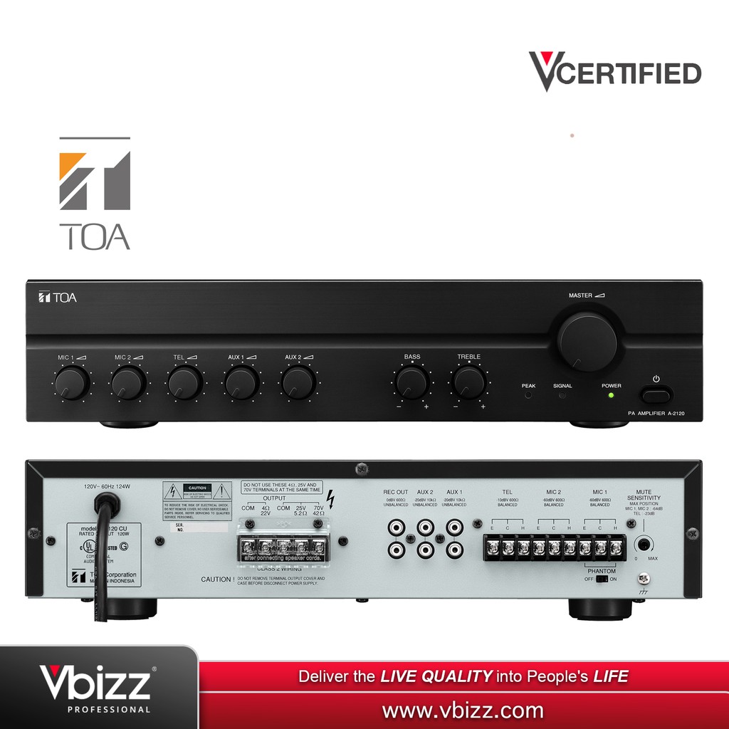 TOA A2120H 120W Mixer Amplifier (A-2120H) | Shopee Malaysia