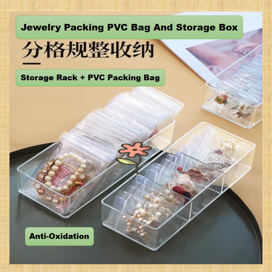 PVC Bag + Storage Box Dustproof Jewelry Packing Anti Oxidation ...