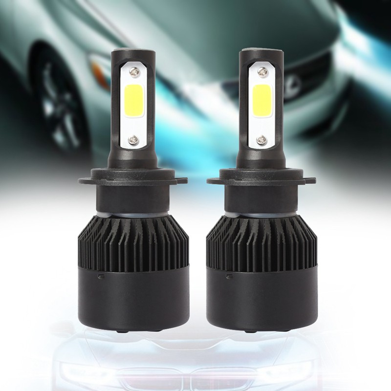 Collab 1 pairs S2 LED Headlight Bulbs 6000K 72W COB LED Head Fog lamp ...