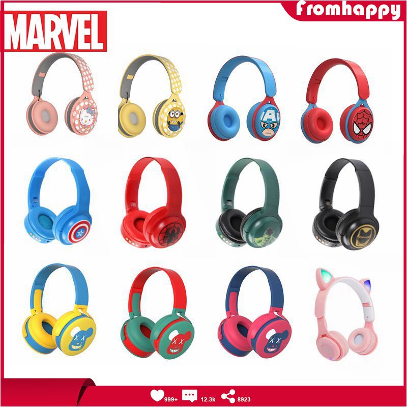 【Birthday gifts】Disney Marvel Wireless Bluetooth Kids Headsets ...