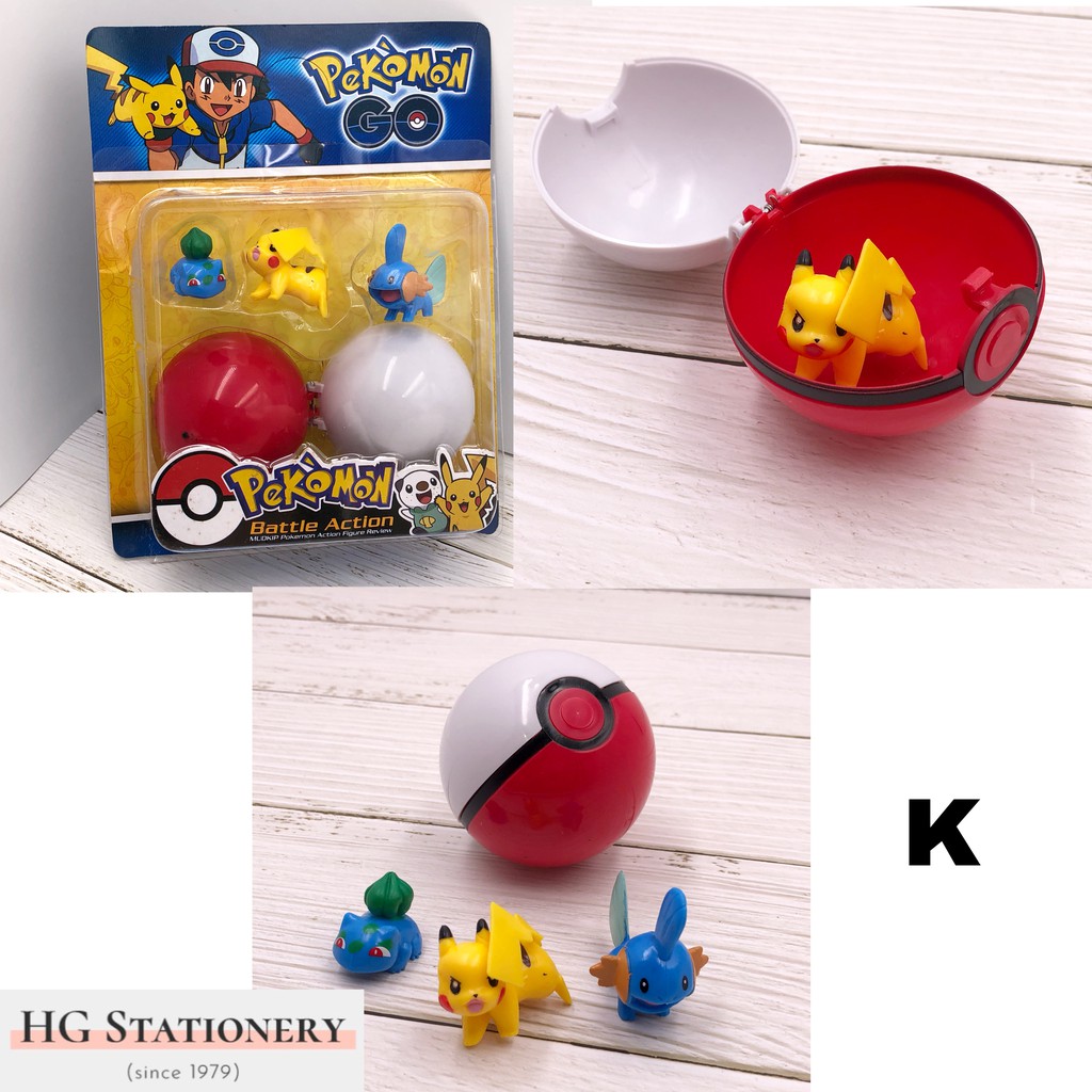 Pokemon Battle Figures & Poke Ball Toy Set | Shopee Malaysia
