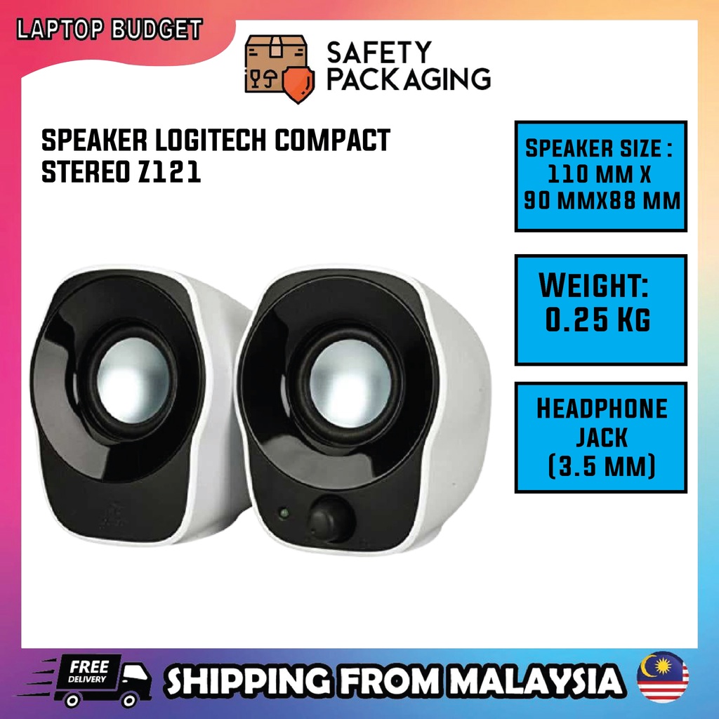 SPEAKER LOGITECH COMPACT STEREO Z121 | Shopee Malaysia