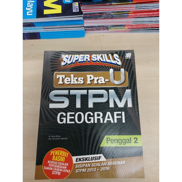 [Sasbadi] Super Skills Teks Pra-U STPM - Geografi - Penggal/Semester 2 | Shopee Malaysia