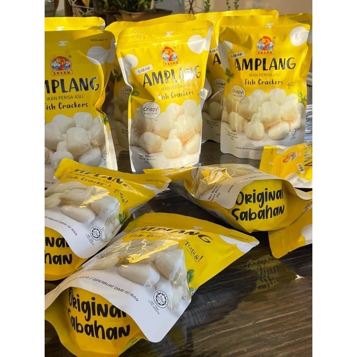 KEROPOK AMPLANG SABAH IKAN / UDANG Snack FISH / PRAWN CRACKERS (80G ...