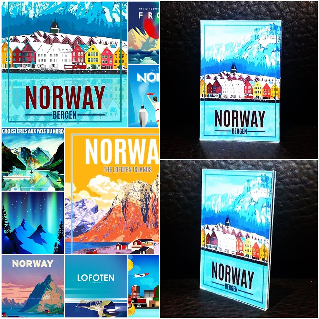 Souvenir Acrylic Fridge Magnet Norway set A 2x3" | Shopee Malaysia