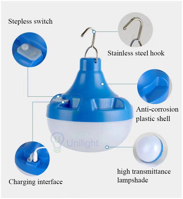 Unilight 50W LED Lithium battery Rechargeable Bulb Waterproof pasar ...