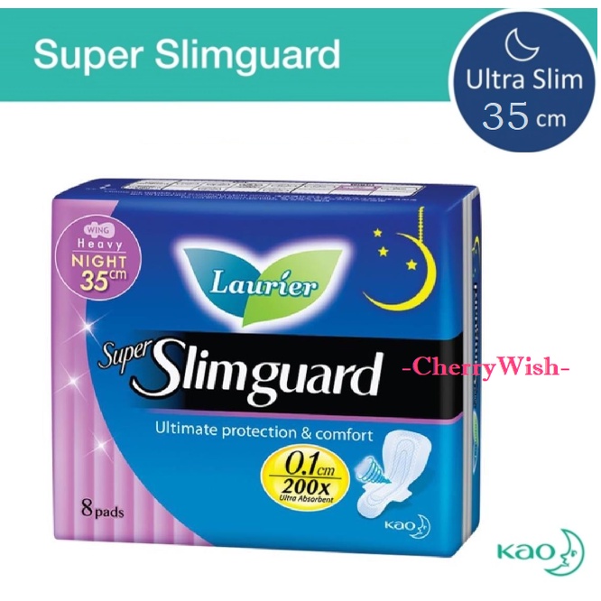 LAURIER Super Slimguard Sanitary Pad Normal to Heavy DAY 22.5cm 25cm ...