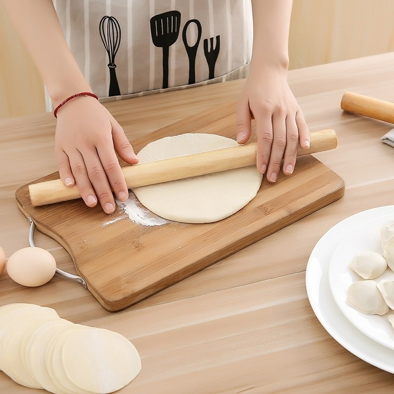AO Home Dough Roller Solid Wood Rolling Pin Baking Cookies Biscuit ...