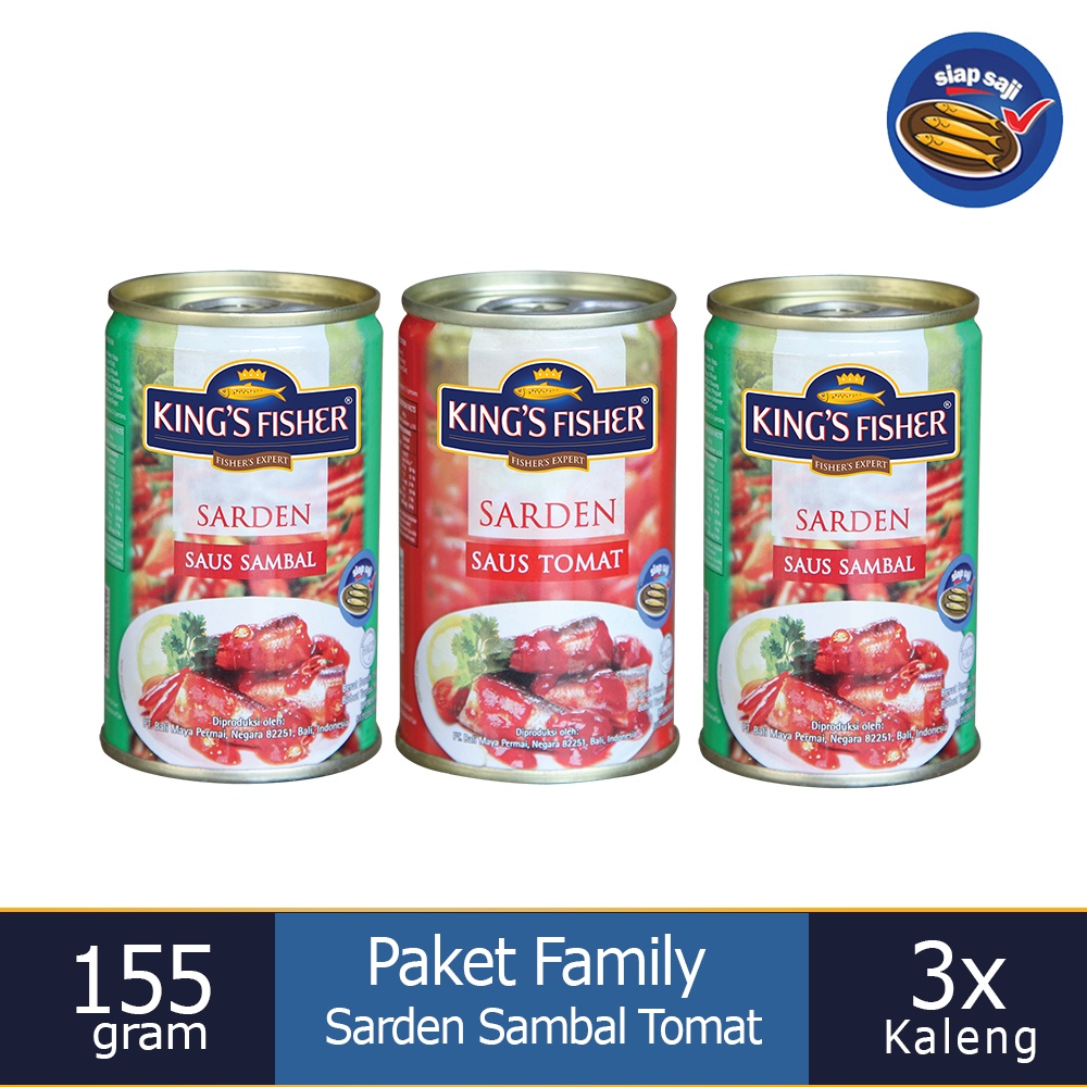 Family Package Fisher Sardines 3 sambal Sauce And Tomato Canned Food ...